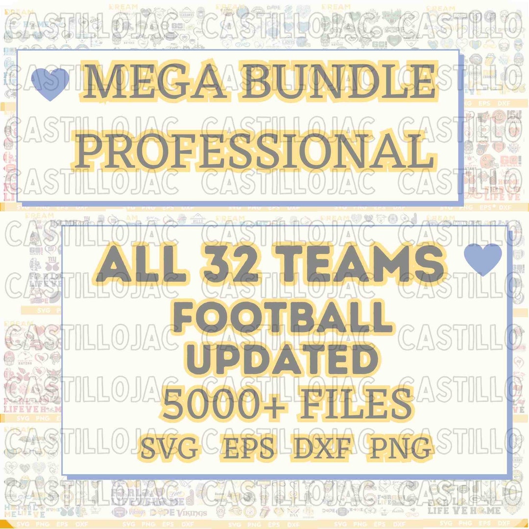 All Teams Football SVG Bundle Pro Digital Download Football - Etsy