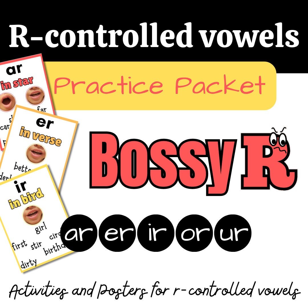 R-controlled Vowel Practice Packet Bossy R Posters With Real - Etsy