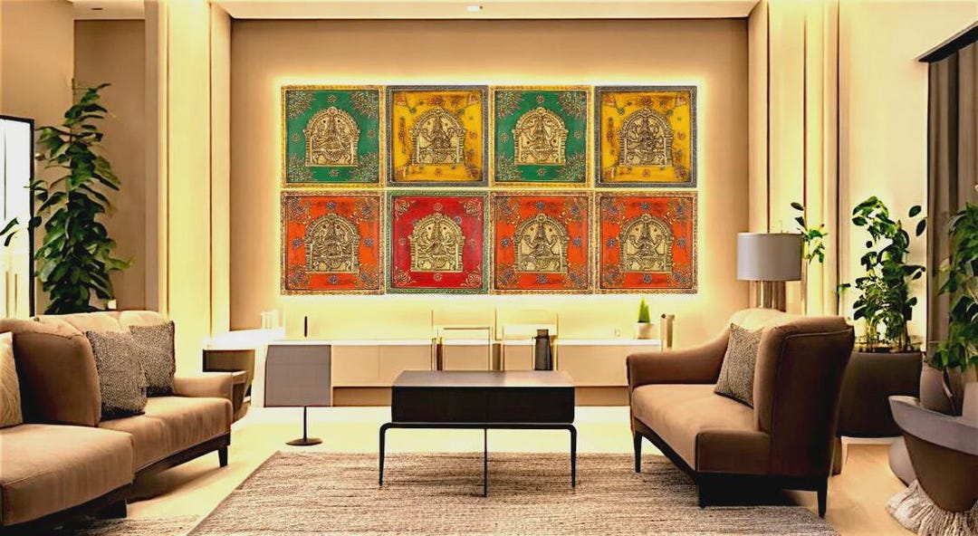 Brass Ashta Lakshmi Wall Frame Set of 8 – Handcrafted Traditional Wall ...