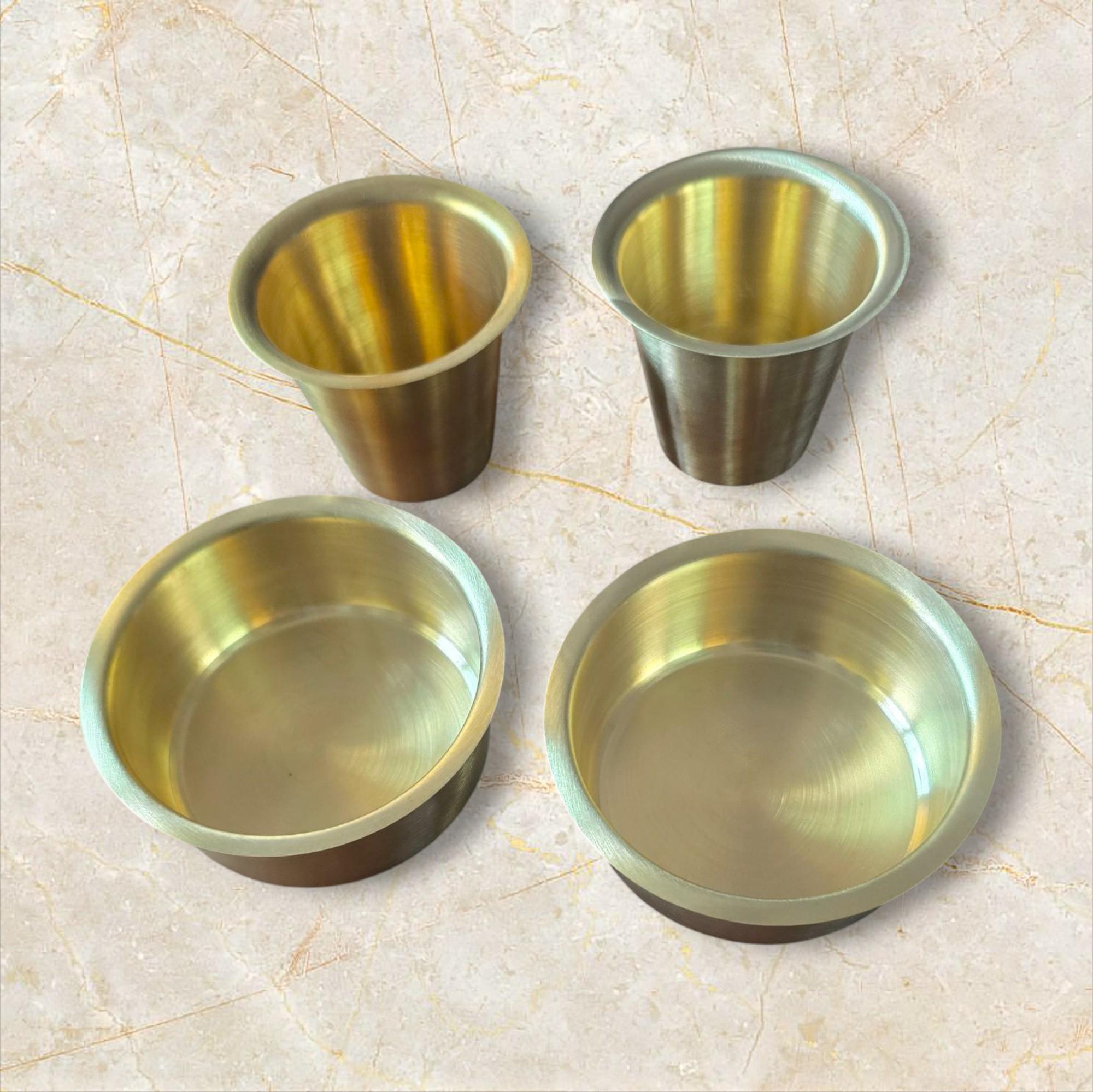 Handcrafted Brass Coffee Davara Set, South Indian Filter Coffee Cups - Etsy