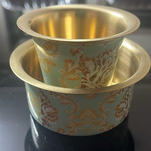 Handcrafted Brass Coffee Davara Set, South Indian Filter Coffee Cups - Etsy