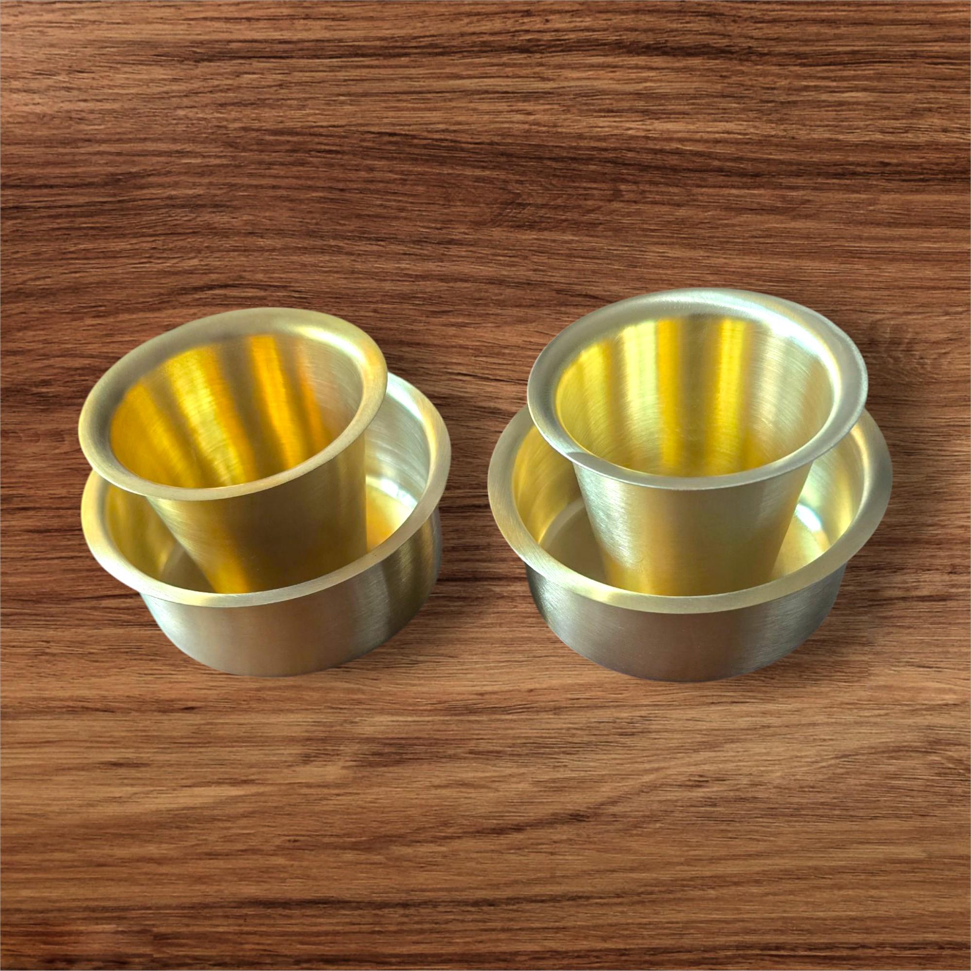 Handcrafted Brass Coffee Davara Set, South Indian Filter Coffee Cups - Etsy