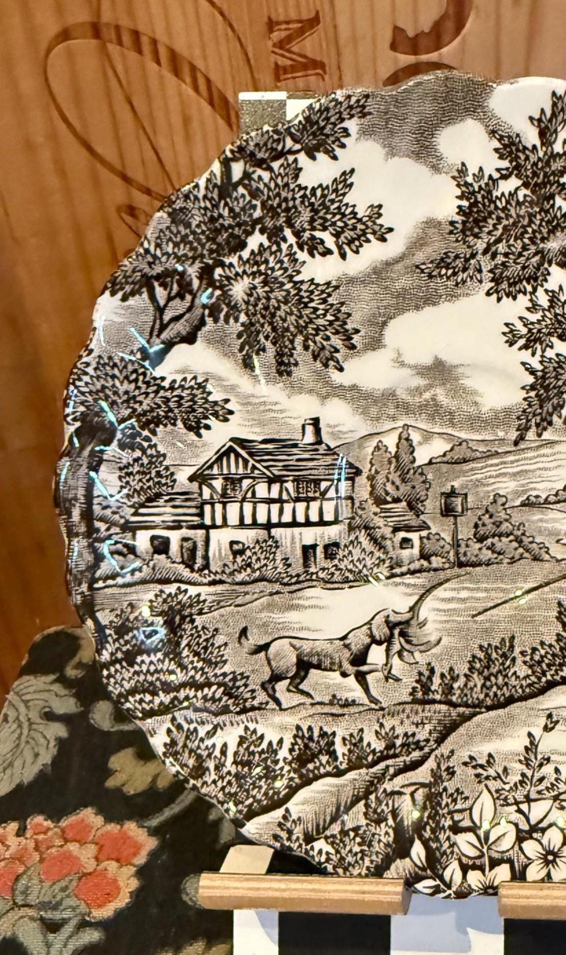 Vintage Myott "the Hunter" Plate: Brown Transferware English Ironstone ...