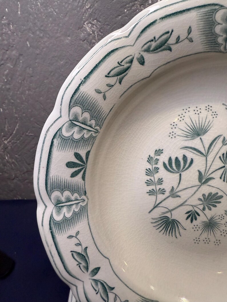 Vintage Swedish Set of 6 Green Soup Plates Bowl by Gefle 24 Cm / 9.45 ...