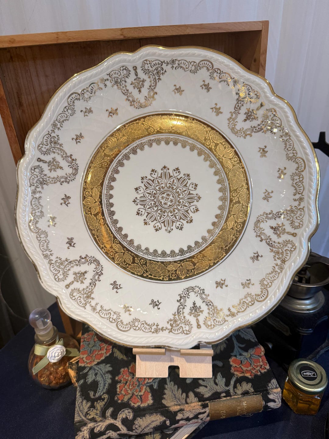 Vintage Winterling Bavaria Porcelain Plate: Gold Filigree German Decor ...