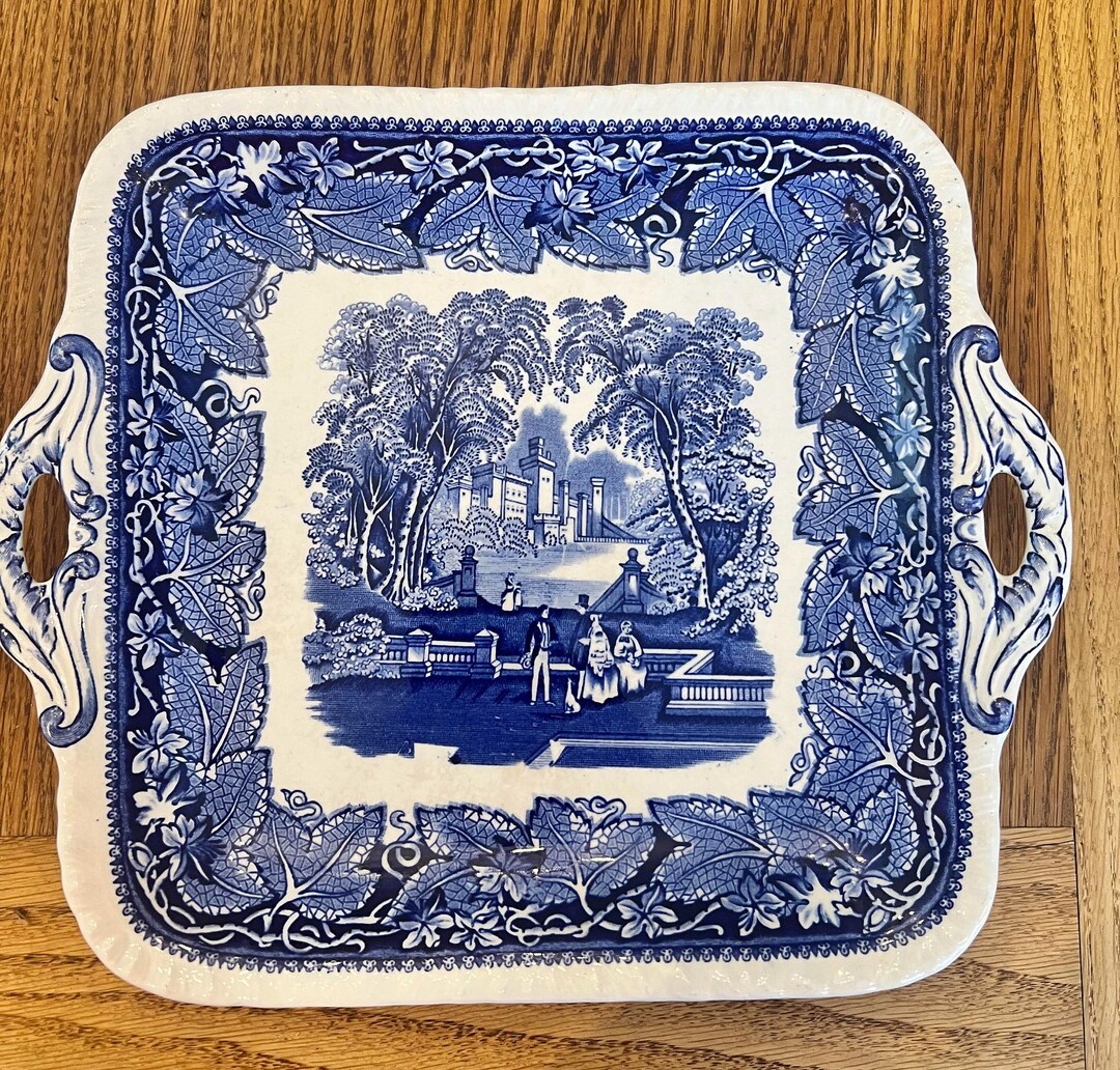 Vintage Mason's Patent Ironstone "vista" Blue, Square Serving Plate - Etsy