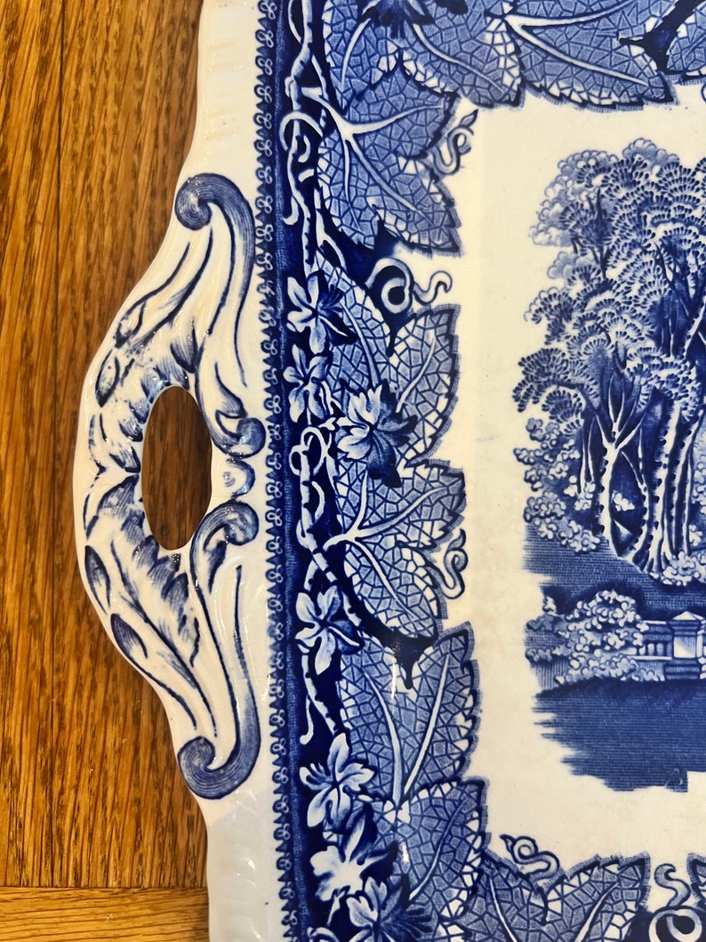 Vintage Mason's Patent Ironstone "vista" Blue, Square Serving Plate - Etsy