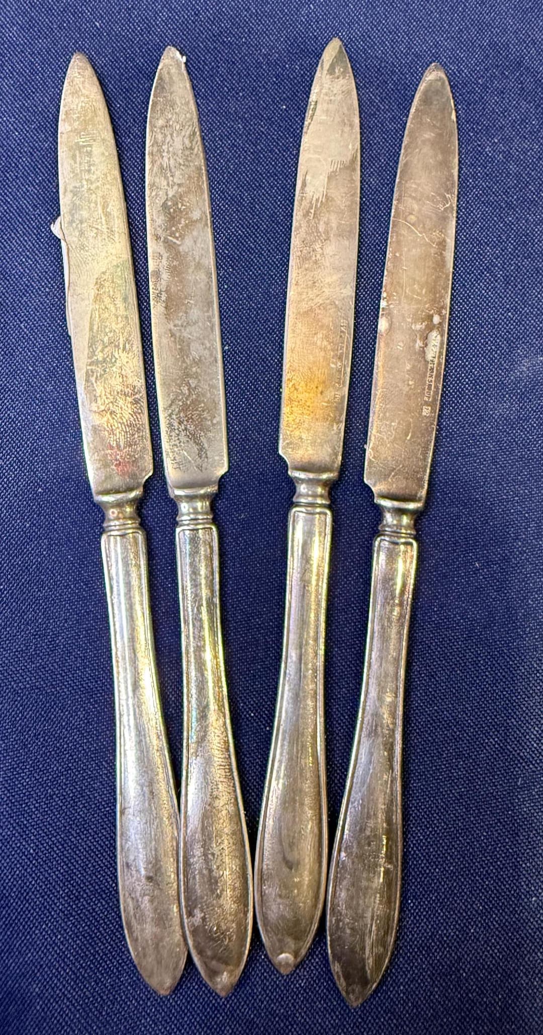 Vintage Silver-plated Butter Knives - Set of 4 - SV. PRIMA N.S ALP. 12 ...