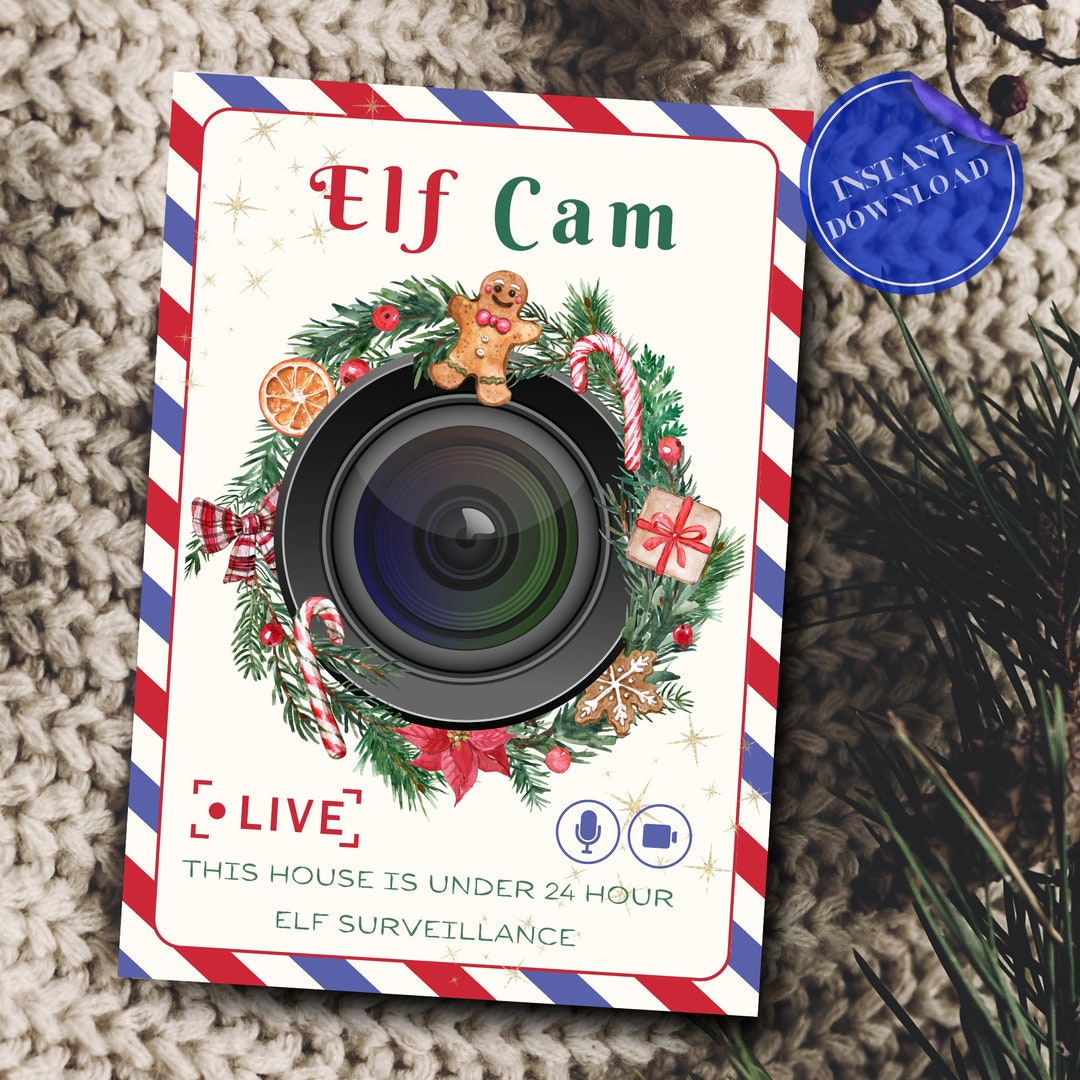 Printable Christmas Elf Camera Do Not Touch Me Christmas Elf - Etsy