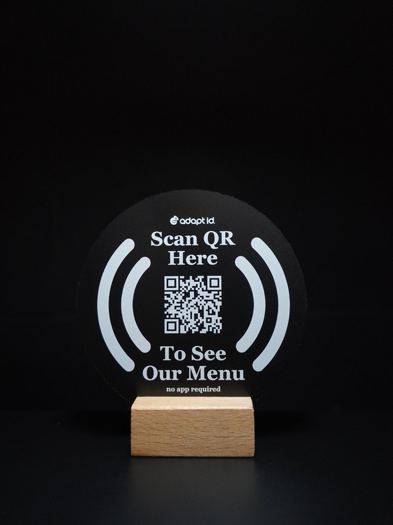 Restaurant Menu QR Code Sign Pub Bar Business Sign, Unlimited Link ...
