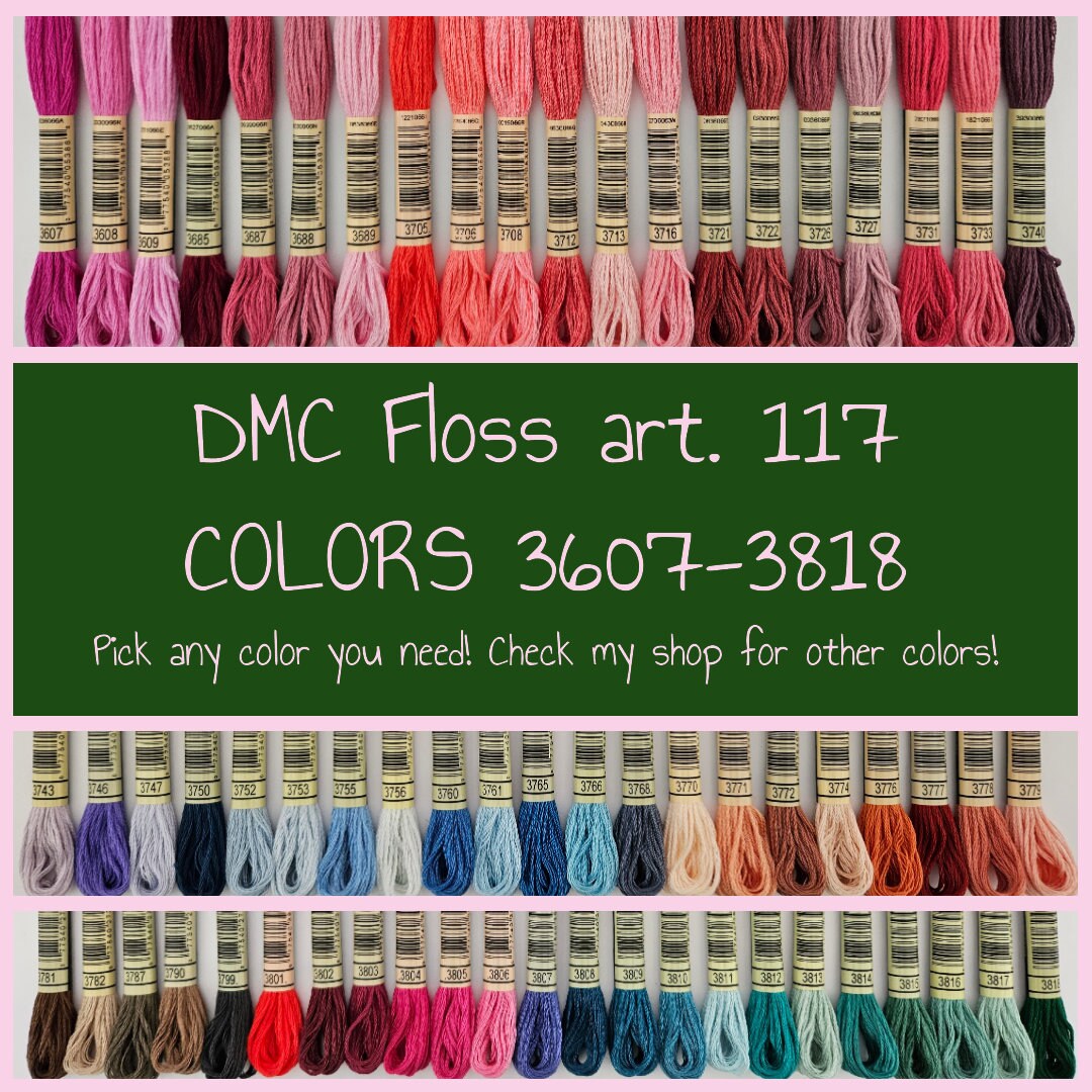 DMC Embroidery Floss 3607-3818 (art. 117) | All Other Colors Available in My Shop! - Etsy