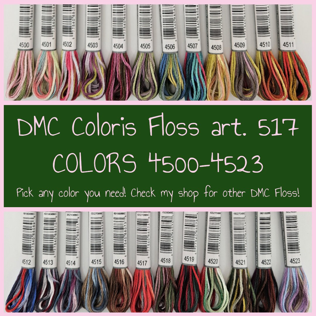 DMC COLORIS Embroidery Floss 4500 4523 Art 517 Etsy dmc-coloris-embroidery-floss-4500-4523-art-517-etsy