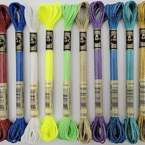 DMC LIGHT EFFECTS Embroidery Floss art. 317W Choose From 24 Available ...