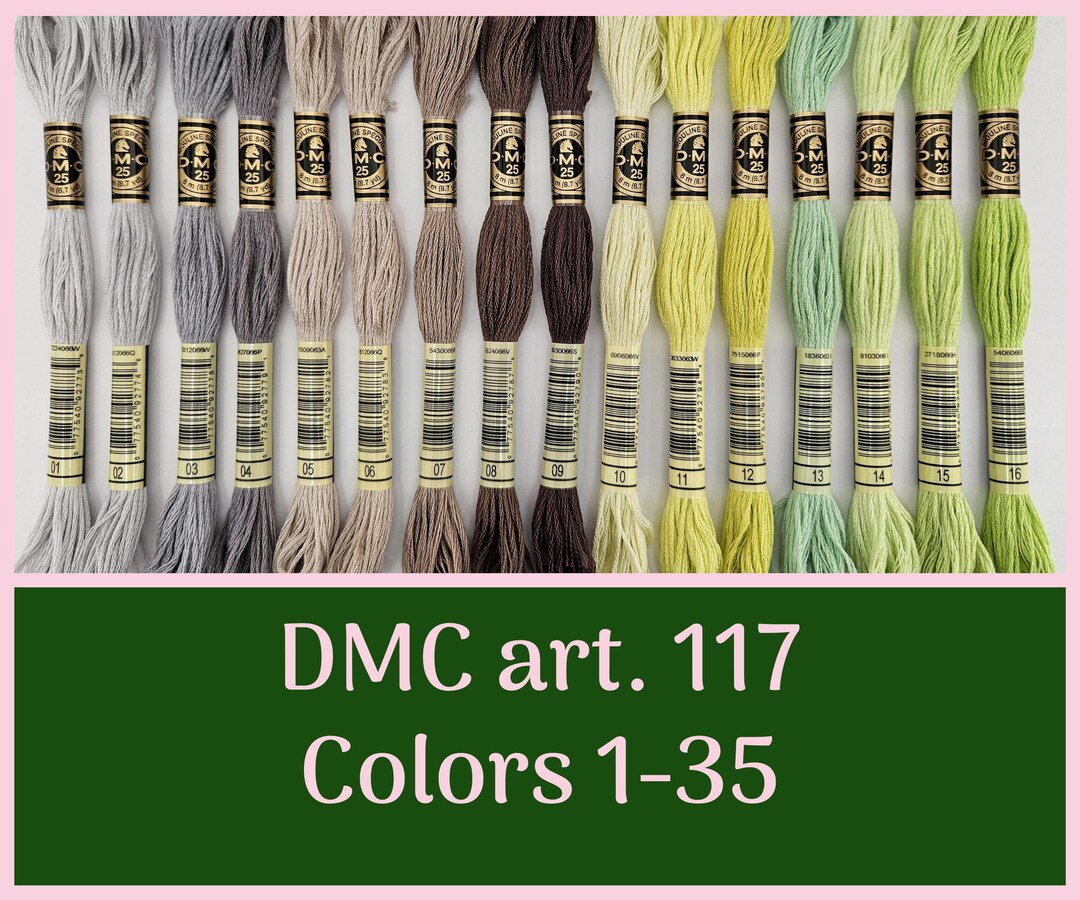 DMC Embroidery Floss Art. 117 - NEW Colors 1 to 35 - Etsy