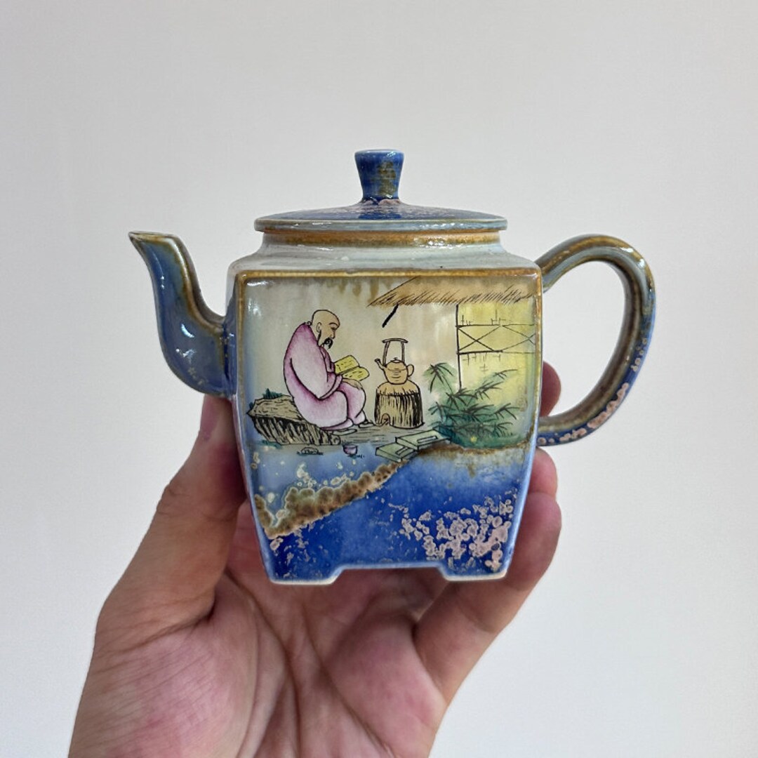 Hand-painted Monk Ceramic Teapot 170ml - Etsy
