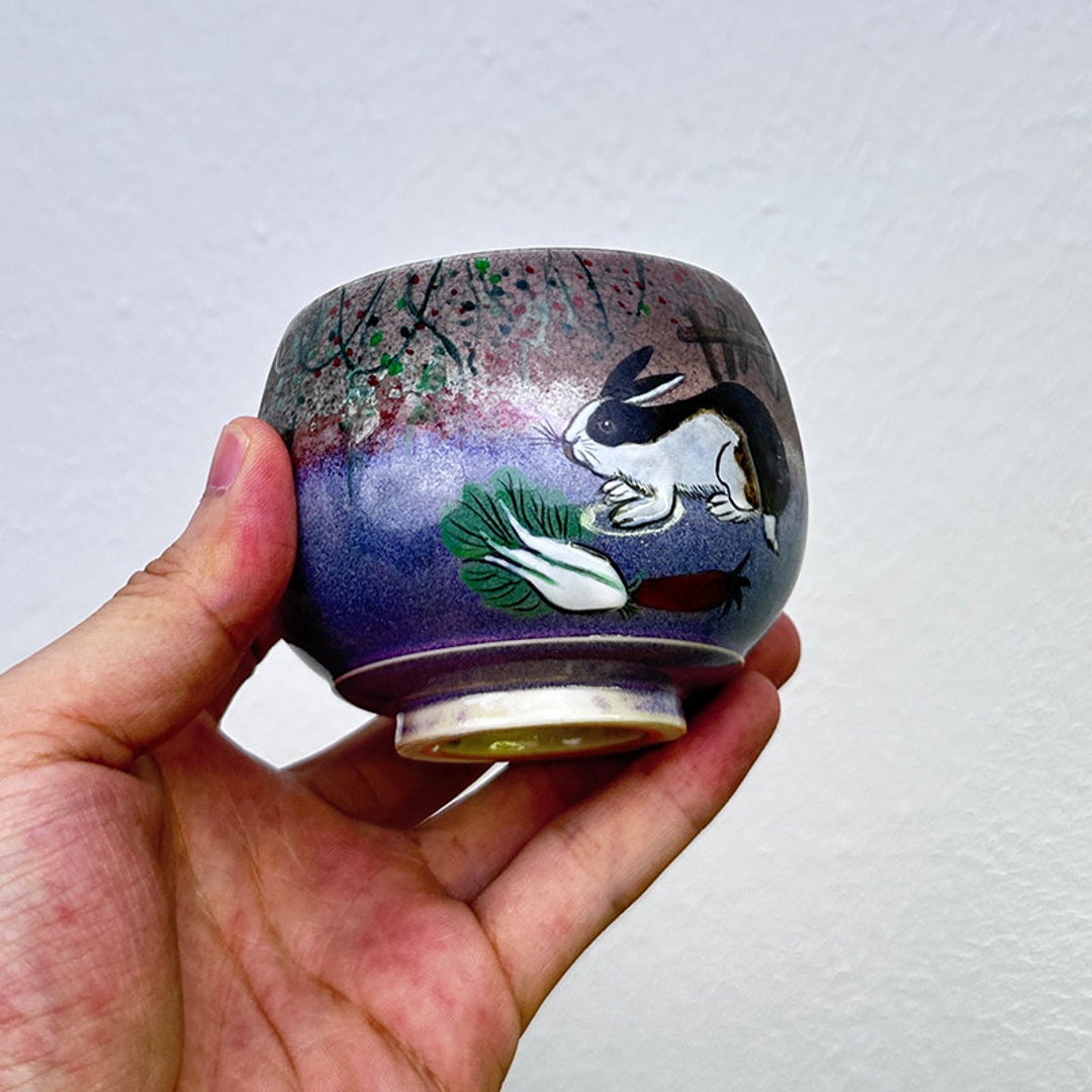 Hand-painted White Rabbit Ceramic Tea Cup 150ml - Etsy