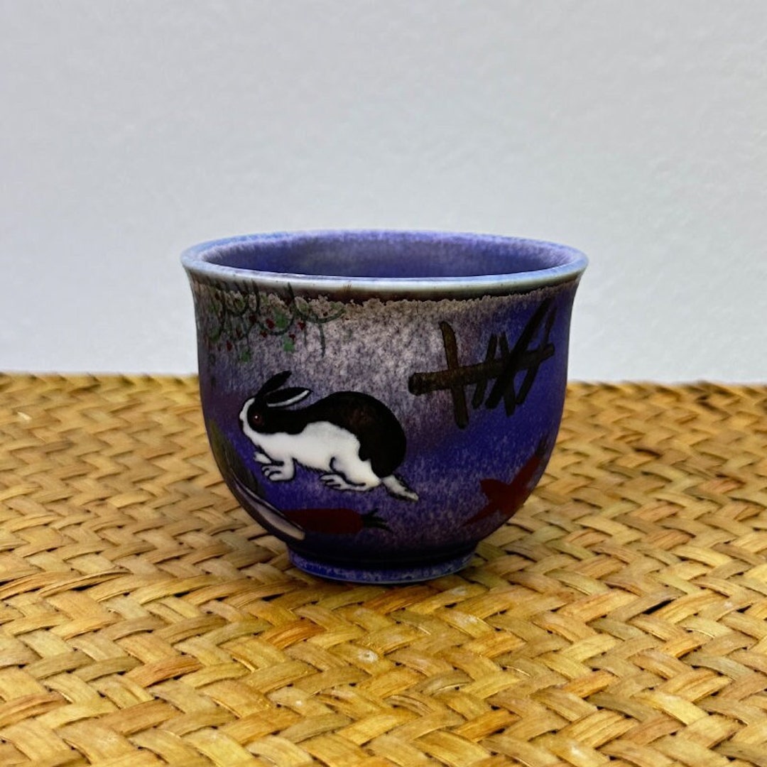 Hand-painted Rabbit Ceramic Tea Cup 100ml - Etsy