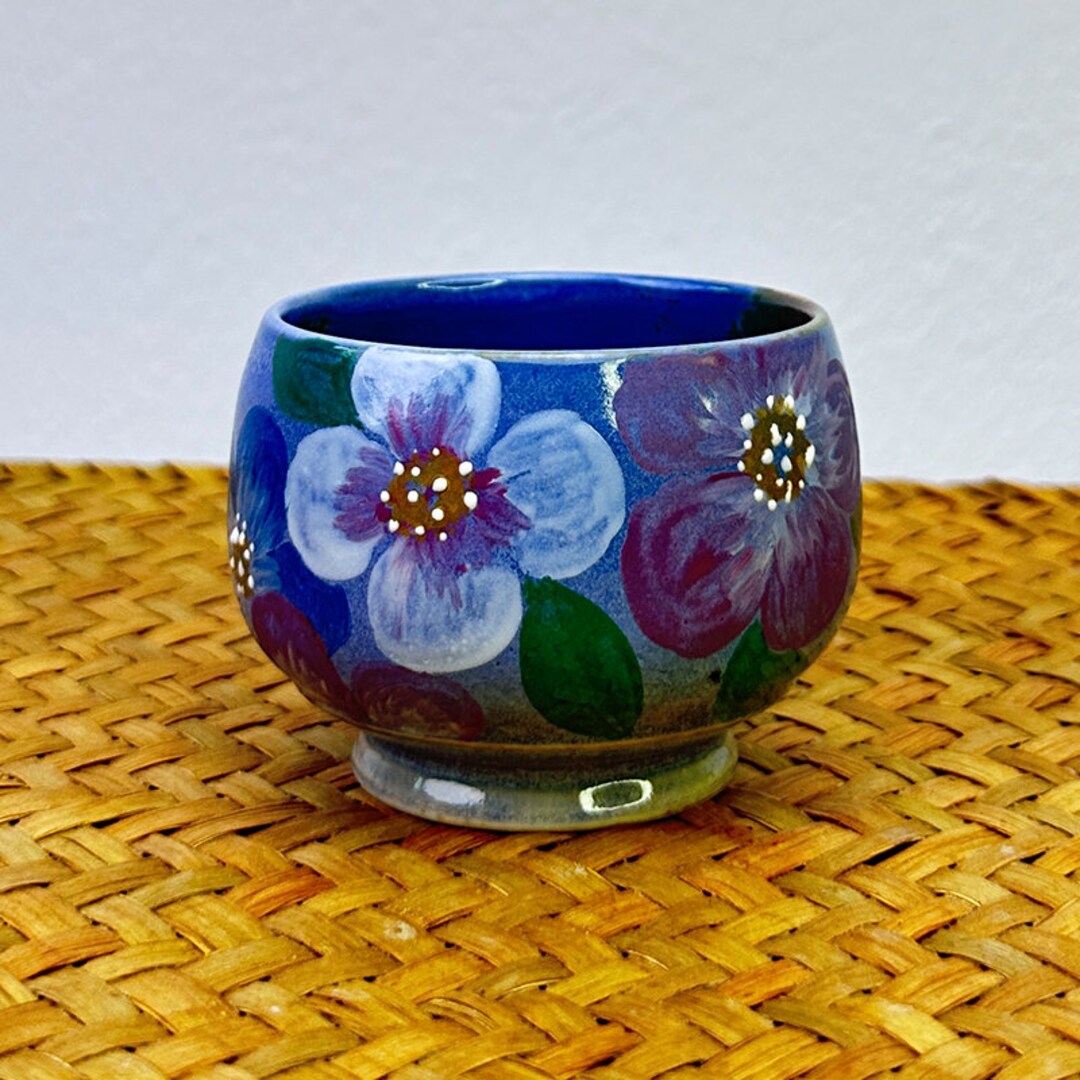Hand-painted Flower Ceramic Tea Cup Handmade Chinese Tea Cup 100ml - Etsy