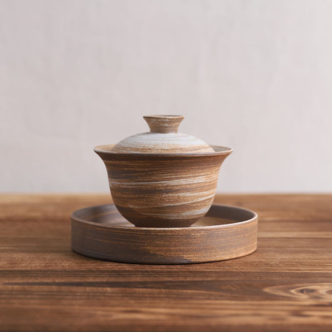 Handcrafted Ceramic Tea Bowl With Lid Chinese Cover Tea Cup 130ml - Etsy