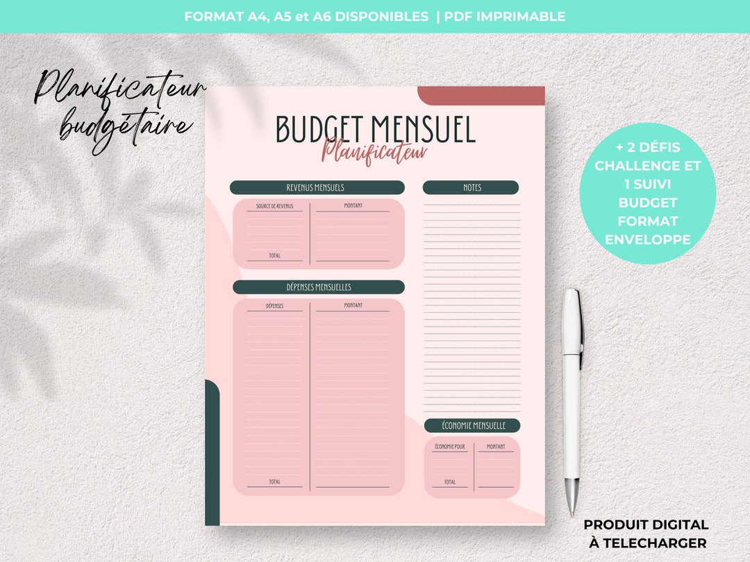 Monthly Budget, French Planner, Expense Tracker, Budget Planner in ...
