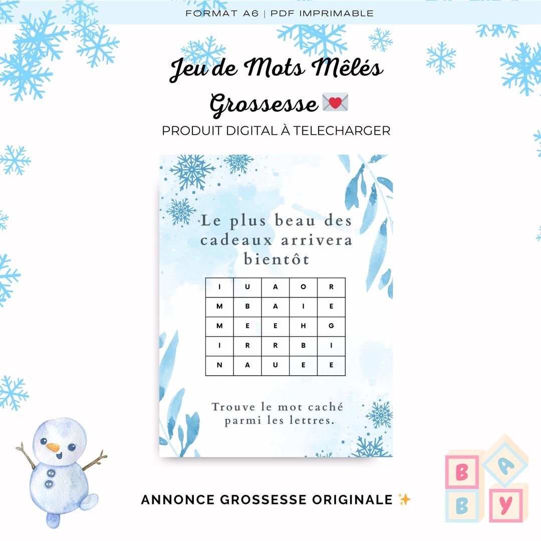 Printable A6 Winter Pregnancy Announcement • A Sweet Surprise in the ...