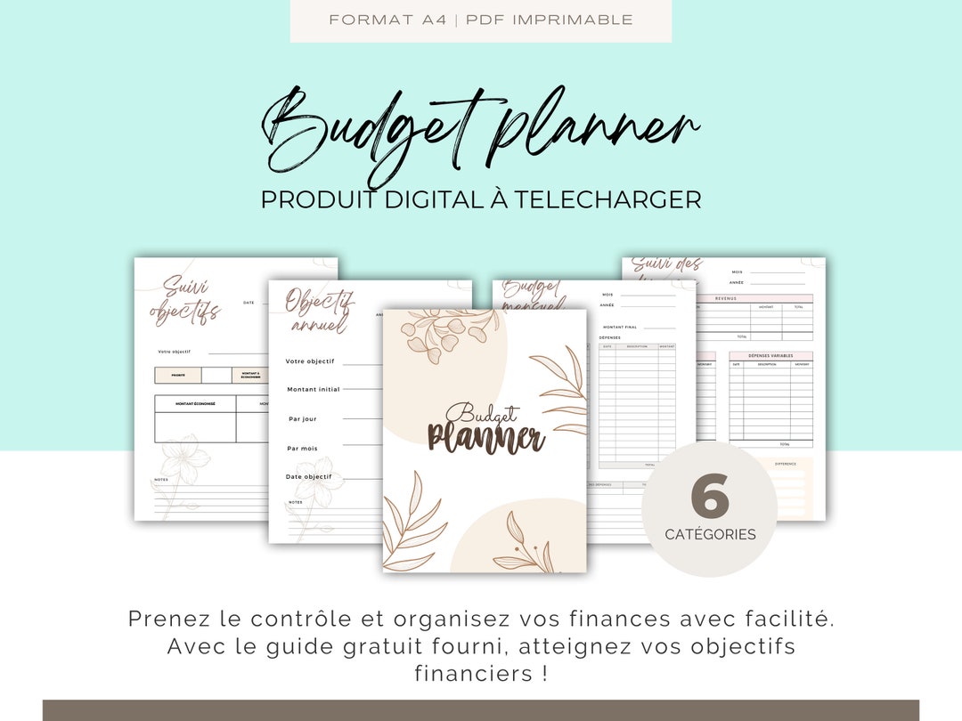 Printable Budget Planner, Monthly Annual Expense Tracker, in French ...