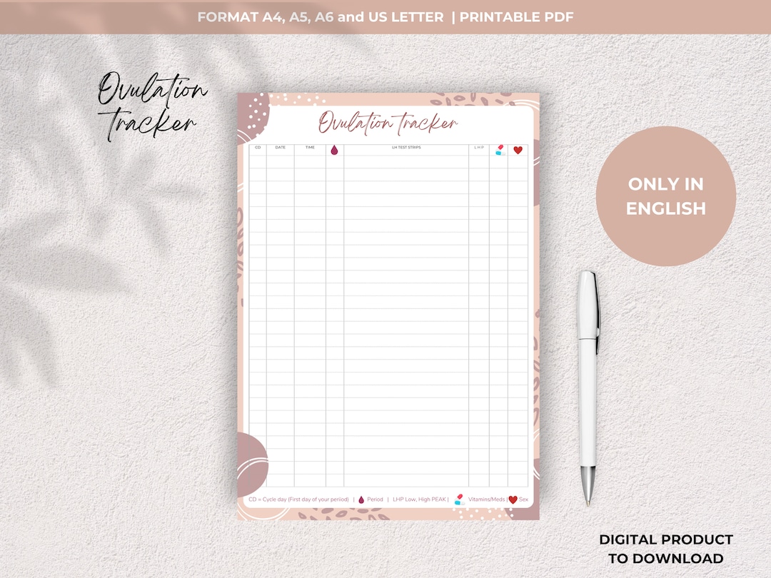 Ovulation Tracker | Ovulation Planner | Tracker With Ovulation Test ...