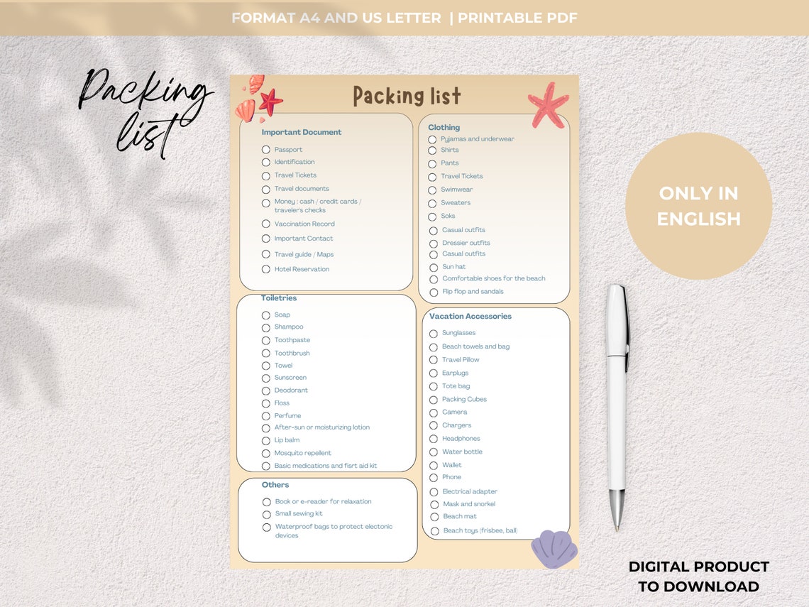 Family Travel Packing List, Caribbean Packing List, Europe Packing List ...