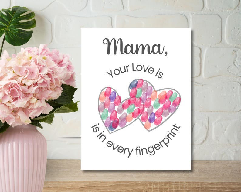 Mama Handprint Art Printable, Mother’s Day Gift From Kids, DIY ...