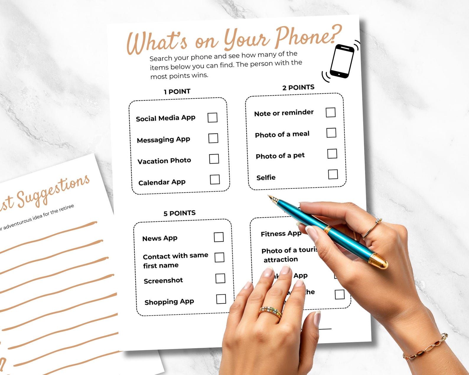 Retirement Games - 8 Games Including Word Scramble, What's on Your ...