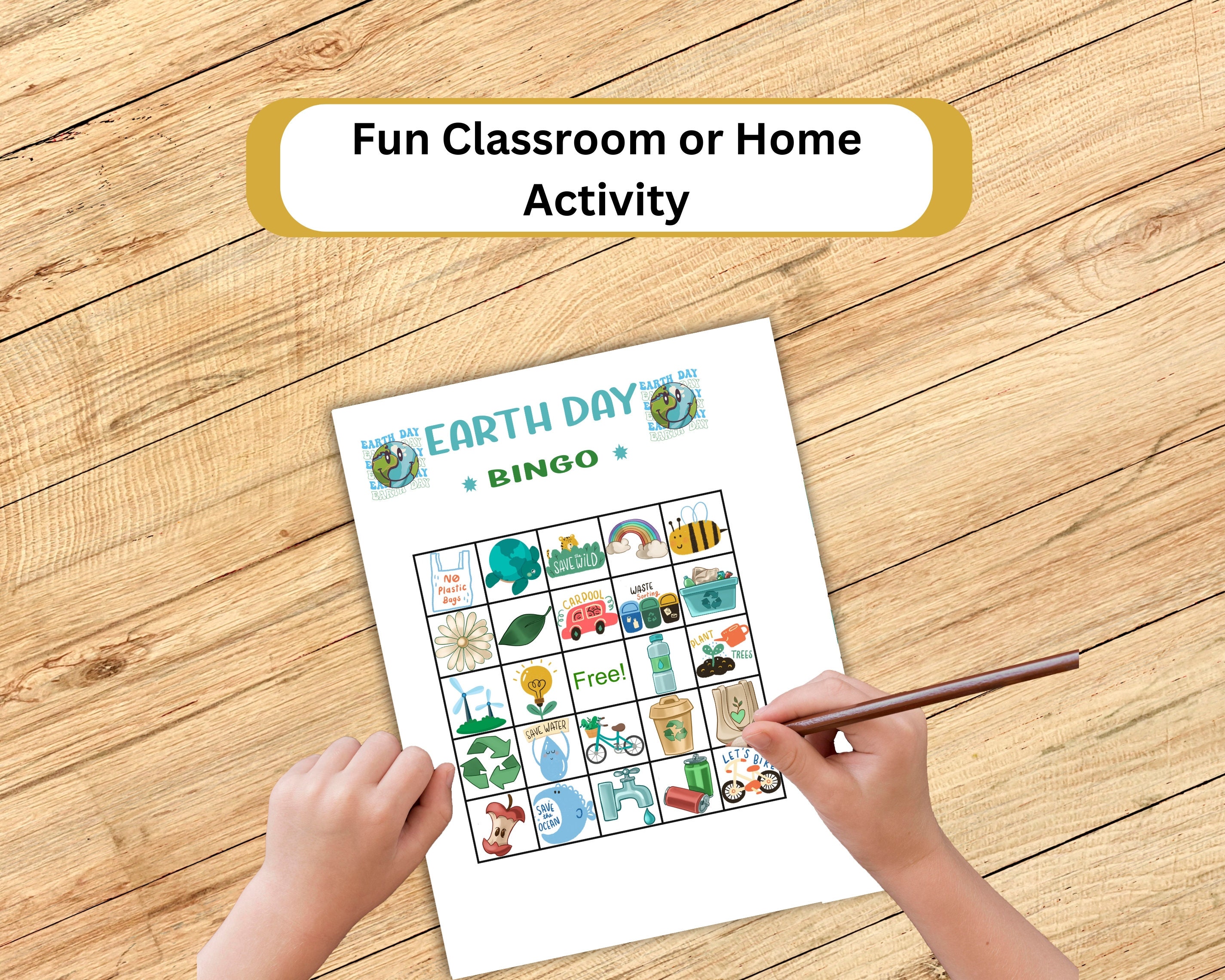 60 Earth Day Bingo Game With Call Cards, 2 Cards per Page, US Letter ...