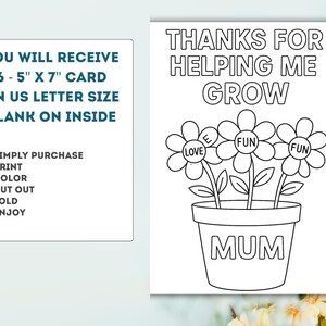 Mother’s Day Coloring Cards for Kids, Printable Mother’s Day Cards to ...