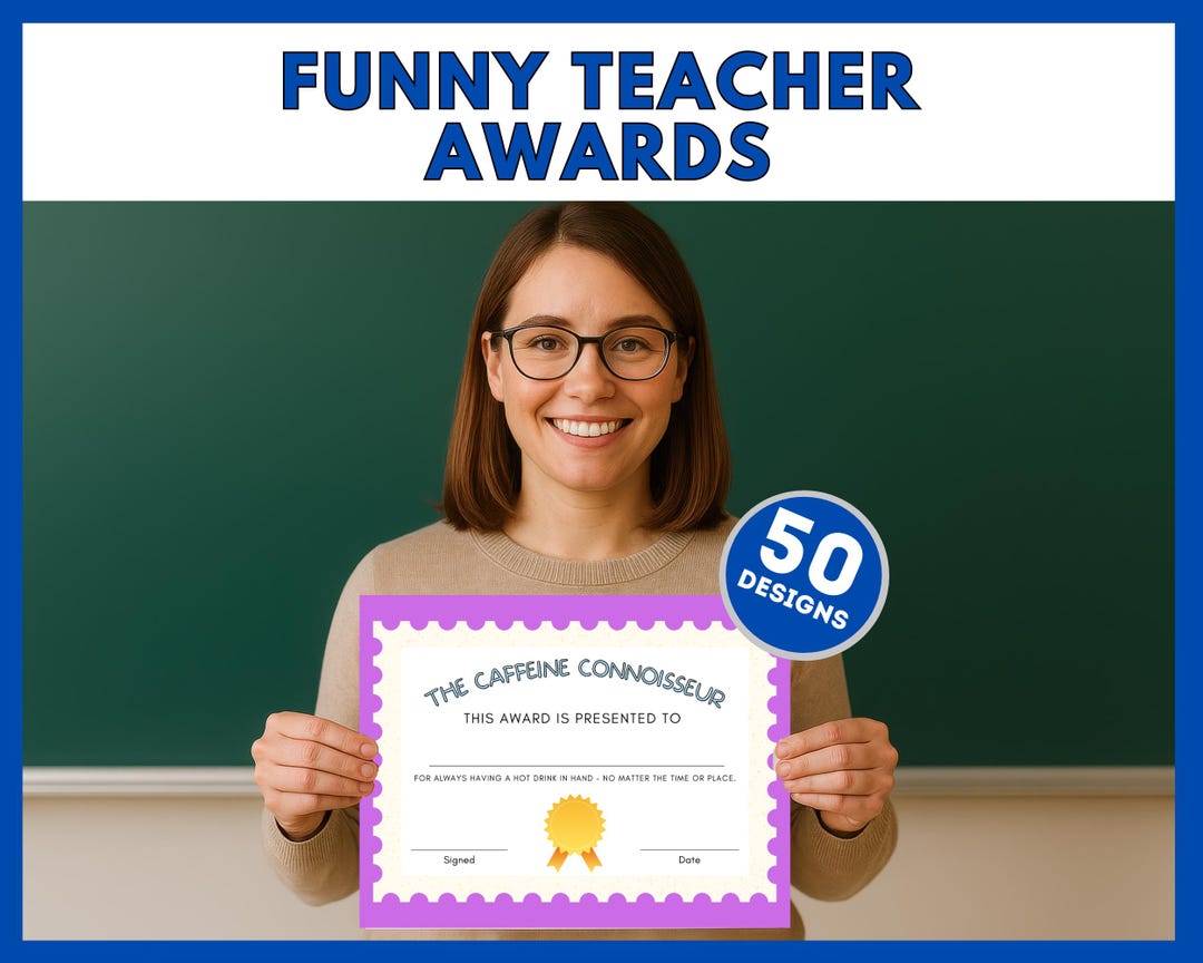 Funny Teacher Awards – 50 Printable Certificates (PDF) - Etsy