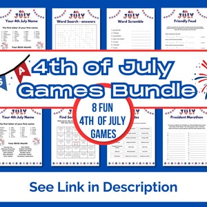 4th of July Name Game for Independence Day Celebrations, Printable ...