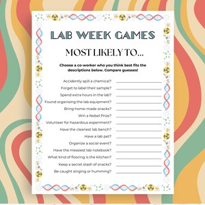 Printable Lab Week 7 Games Bundle, 2025 Lab Week, Co-worker Games ...