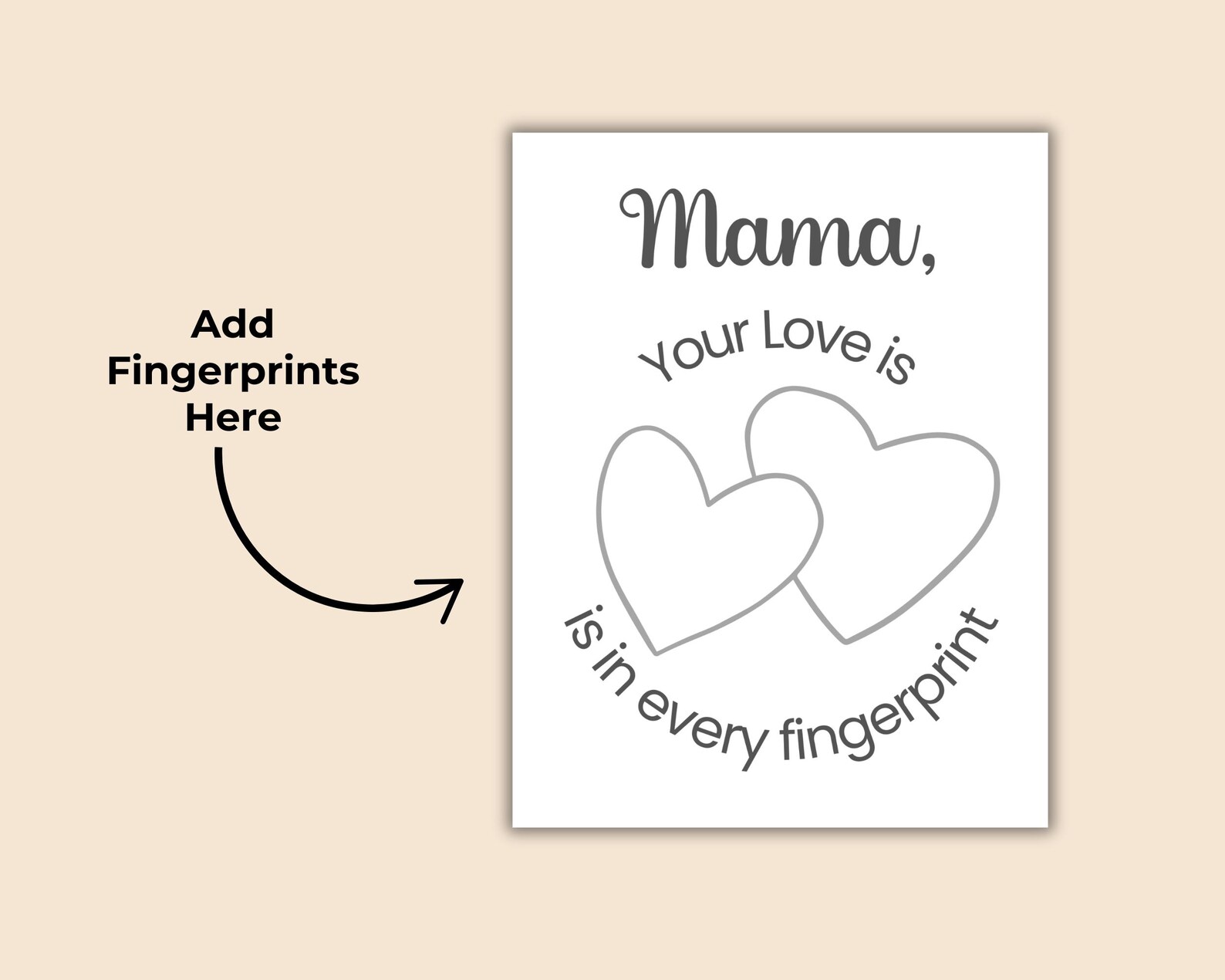 Mama Handprint Art Printable, Mother’s Day Gift From Kids, DIY ...