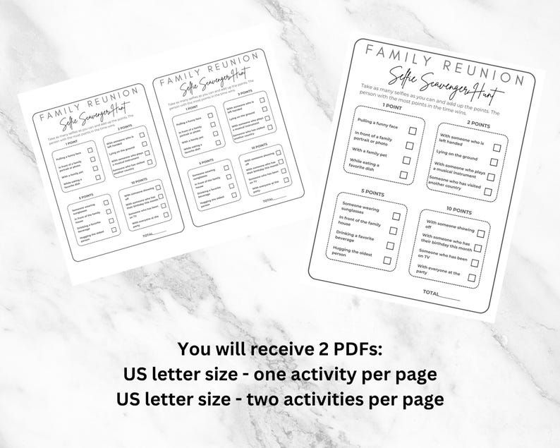 Class Reunion Games, Icebreaker Activities (PDF) - Etsy