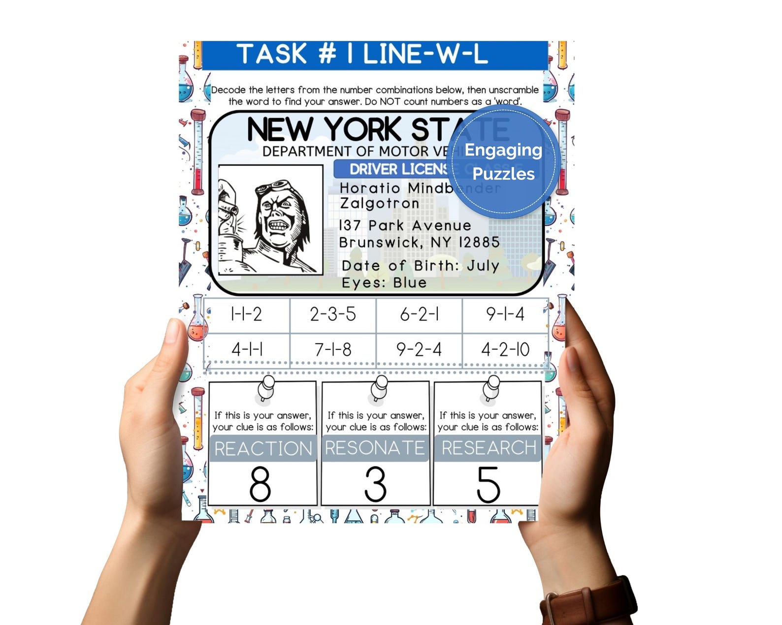 Mad Scientist Escape Room for Kids - Escape the Lab , Printable Teen ...