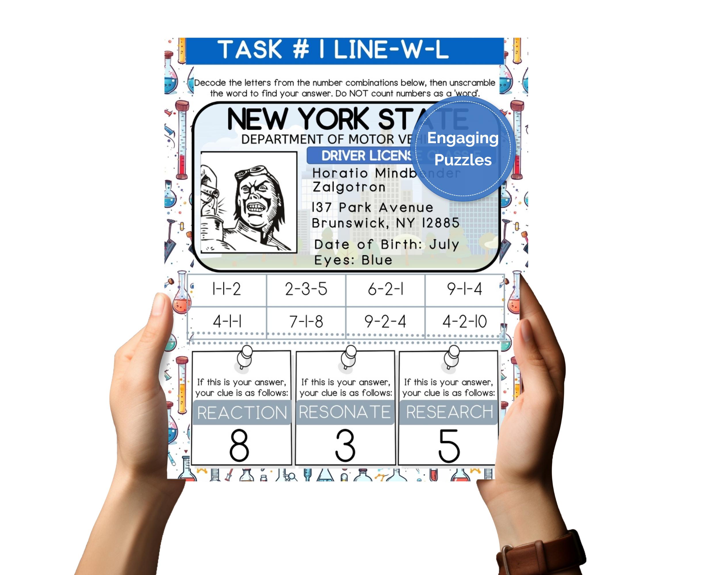 Mad Scientist Escape Room for Kids - Escape the Lab , Printable Teen ...