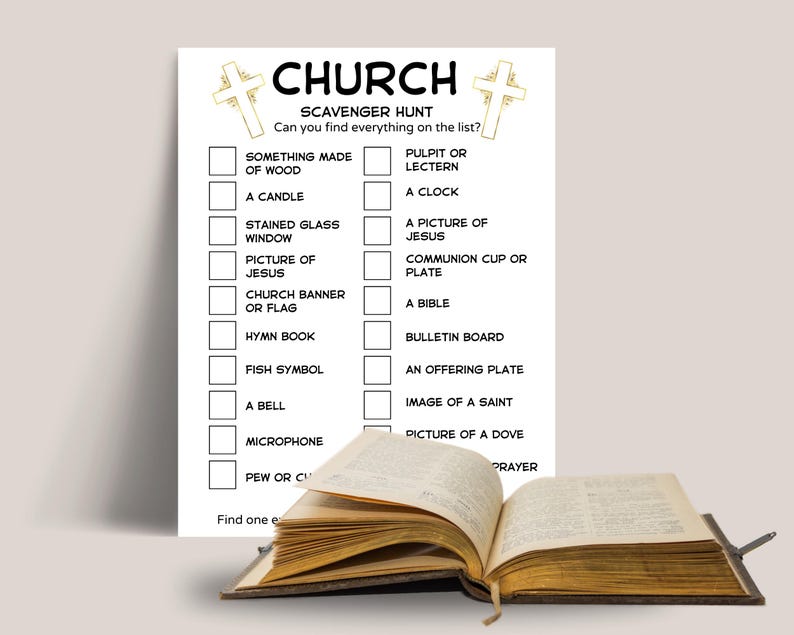 Printable Church Scavenger Hunt for Teens and Adults, Fun & Engaging ...