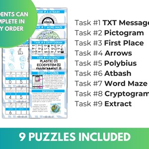 Earth Day Escape Room Party Game for Kids Printable Eco Challenge Fun ...