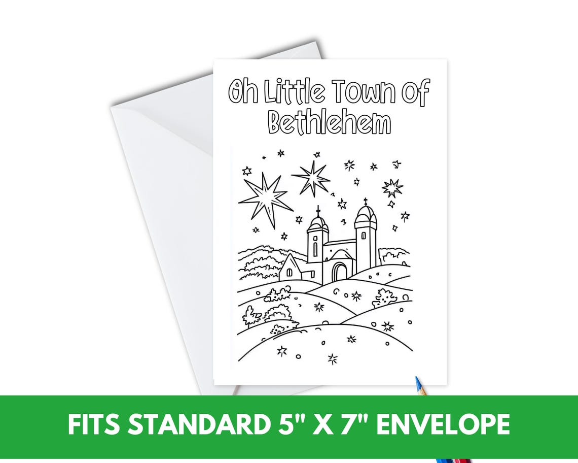 Christian Christmas Coloring Cards Craft, Christian Sunday School ...