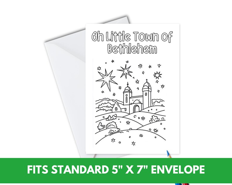 Christian Christmas Coloring Cards Craft, Christian Sunday School ...