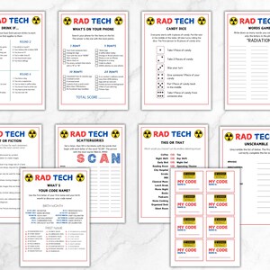 Rad Tech Week Games Bundle , Happy Rad Tech Week, Radiology Tech ...