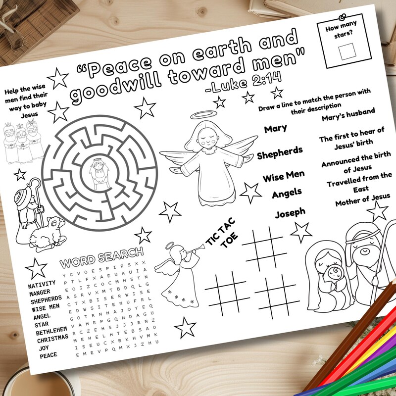 Luke 2 Coloring Pages - Etsy