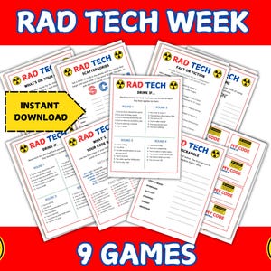 Rad Tech Week Games Bundle , Happy Rad Tech Week, Radiology Tech ...