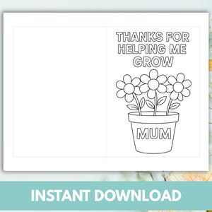 Mother’s Day Coloring Cards for Kids, Printable Mother’s Day Cards to ...