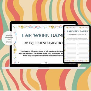 Printable Lab Week 7 Games Bundle, 2026 Lab Week, Co-worker Games ...
