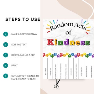 Random Acts of Kindness School Activity, World Kindness Day Youth Group ...