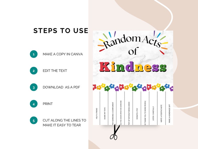 Random Acts of Kindness School Activity, World Kindness Day Youth Group ...